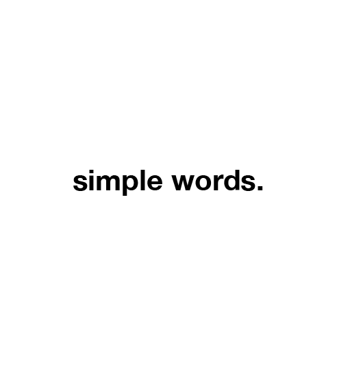 simple words – mirrormerch